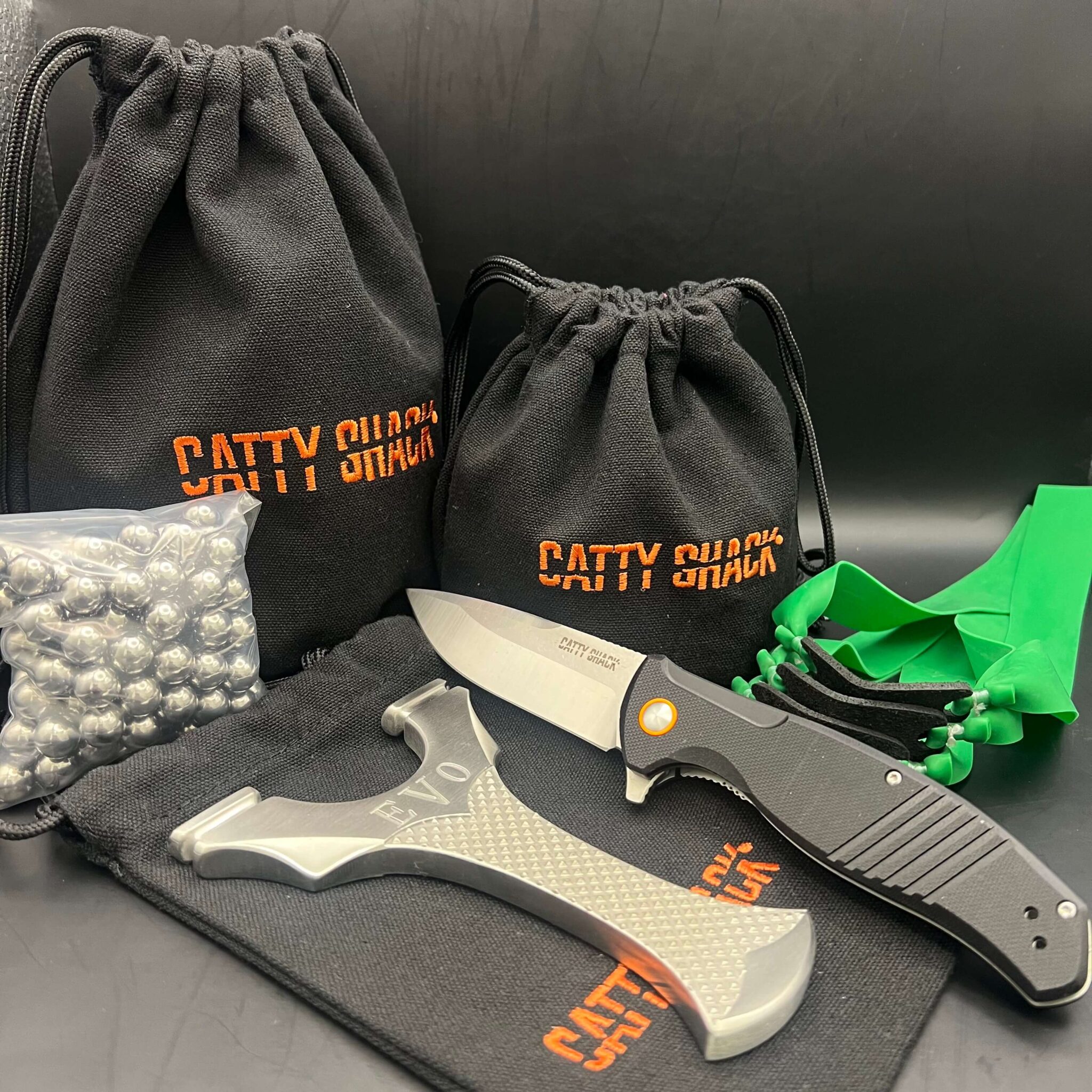 Catapults, Slingshots, Bands, Ball Bearings. Online Store.